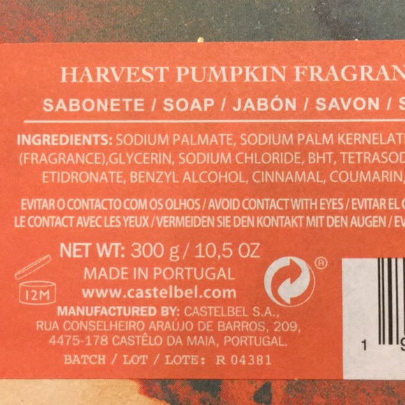 castelbel porto | Bath & Body | Castelbel Porto Harvest Pumpkin Scented ...